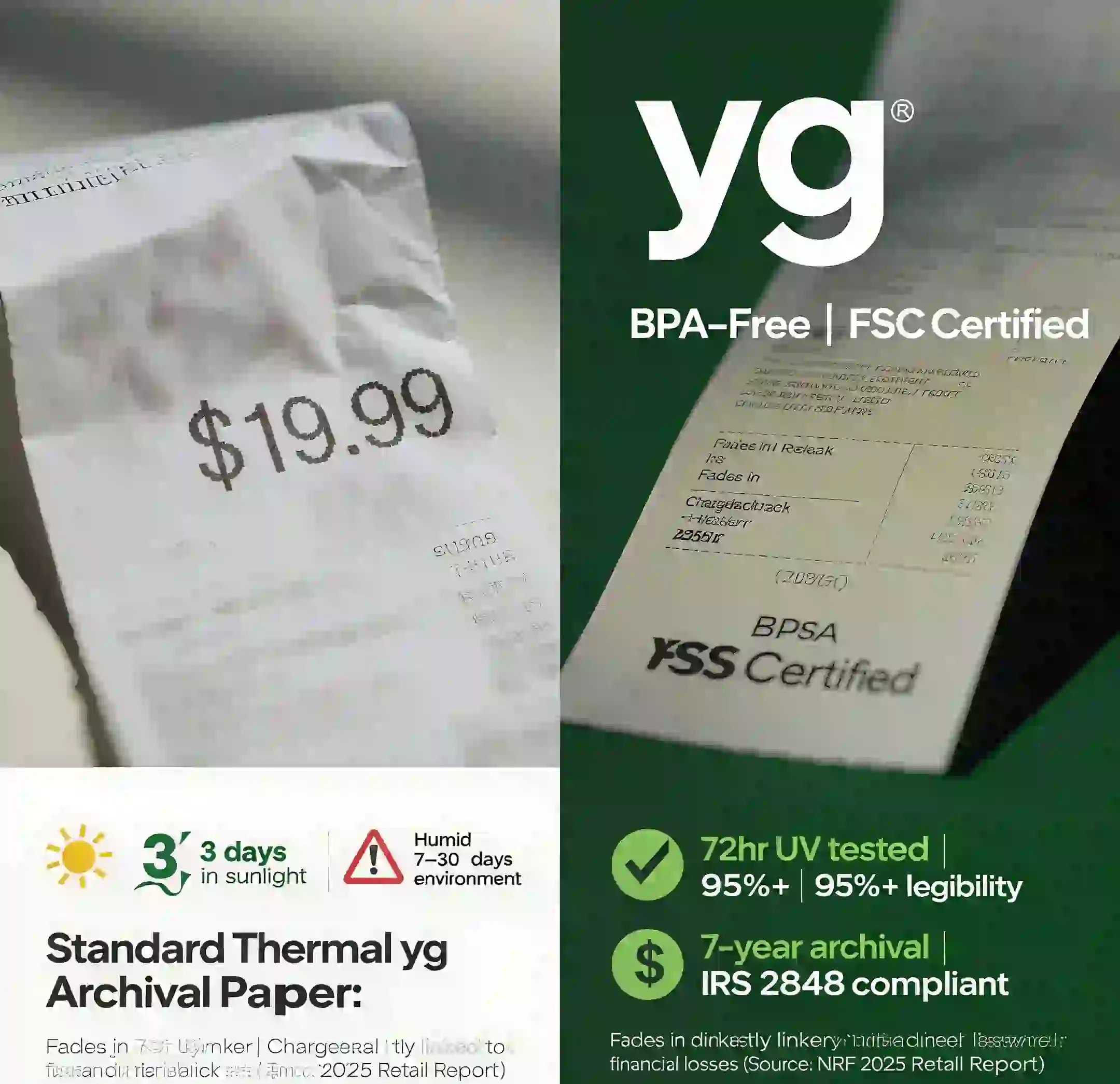 Why Do Receipts Fade? Thermal Paper Receipt Guide | YG Group