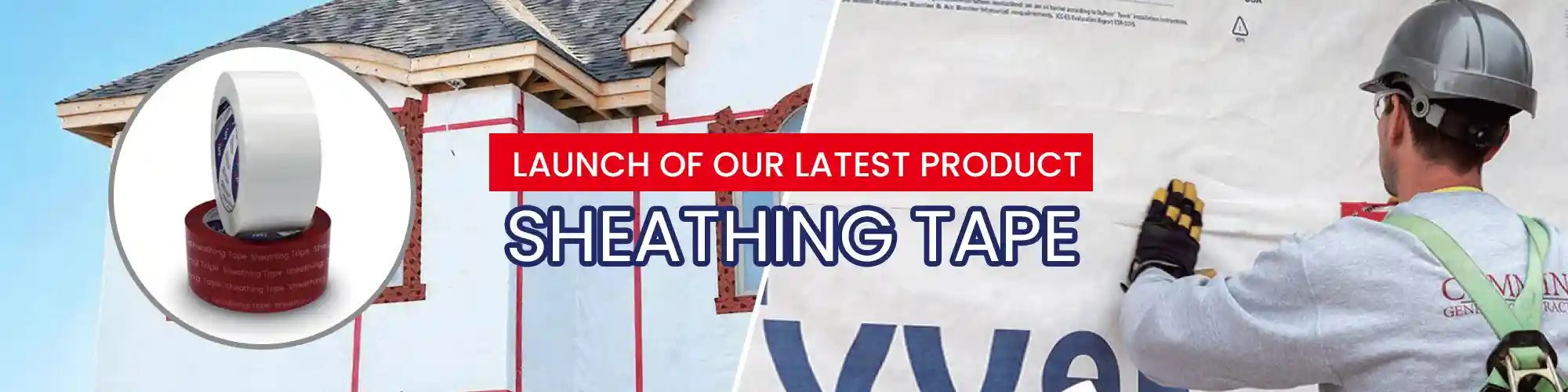 Sheathing Tape for House Wrap Sealing | High-Tack & Cold-Weather Use