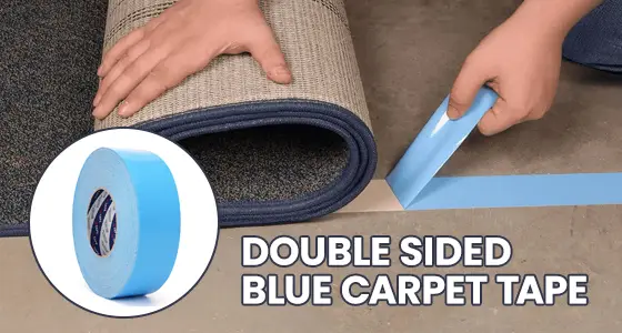 Double Sided Blue Carpet Tape for Clean Floor Installs